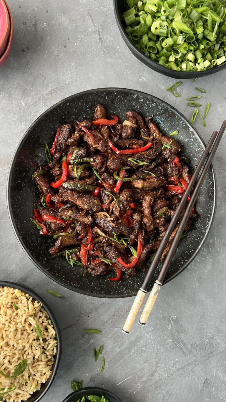 Indo-Chinese Chilli Beef Fry - Annies Gourmet